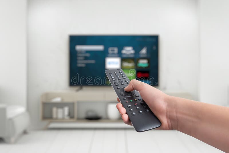 TV Remote for Streaming Service Online with Buttons Stock Image - Image ...