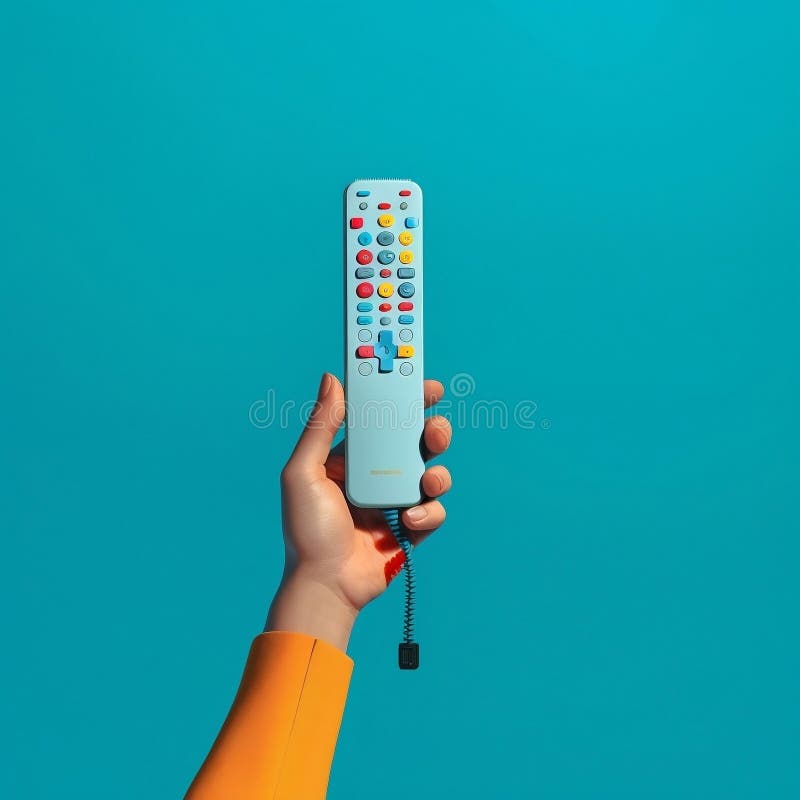 Hand Holding Remote Control on Transparent Background. AI Stock ...