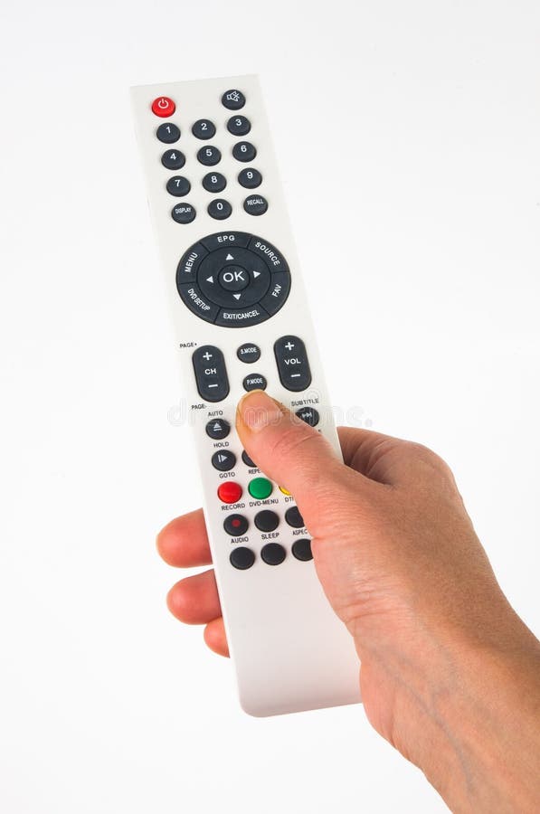 Hand Holding a Remote Control Stock Image - Image of black, decisions ...