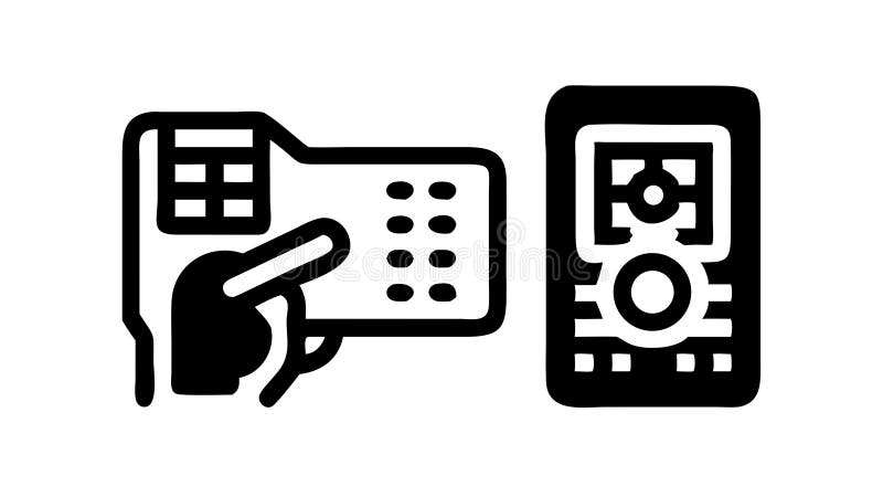 Hand Holding Remote and Phone, Smart Control Vector Design Generative ...