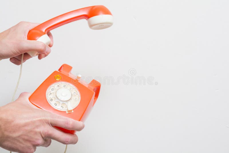 Retro office phone call stock photo. Image of telephone - 122728076