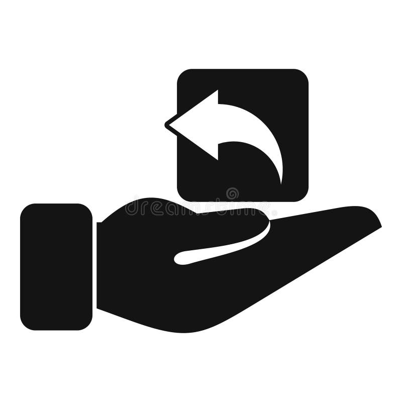 Hand Holding Return Icon Representing Sending Back or Undo Action Stock ...