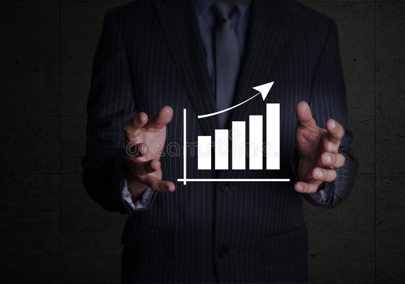 Rising Graph stock image. Image of cheerful, black, victory - 3543237