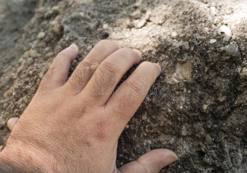 Climber Hand Grabbing Rock stock image. Image of rock - 118724407