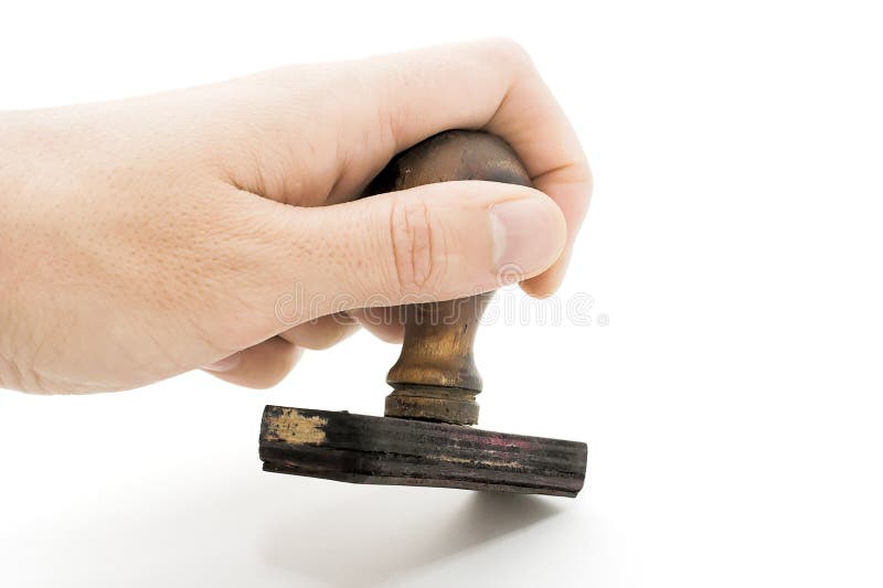 Rubber Stamp With Hand Png