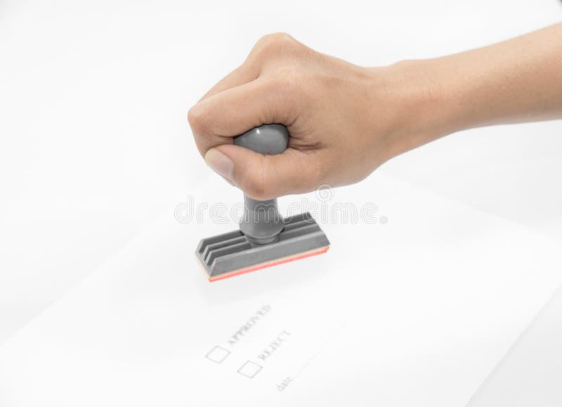 Stamp Approved is on Documents for Obtaining American Visa Closeup ...