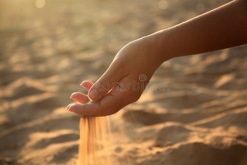 Hand holding sand stock image. Image of finger, spirituality - 17155771