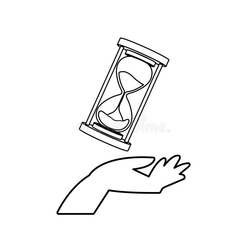 Hand Holding a Sand Watch Icon Vector Stock Vector - Illustration of ...