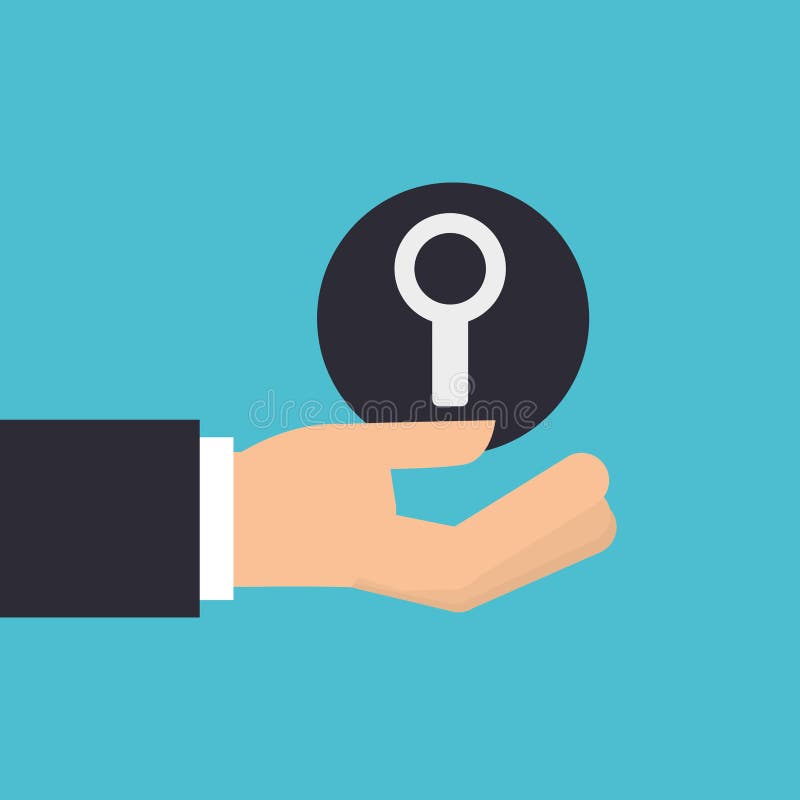 Hand Holding Search Look Icon Design Isolated Stock Illustration ...