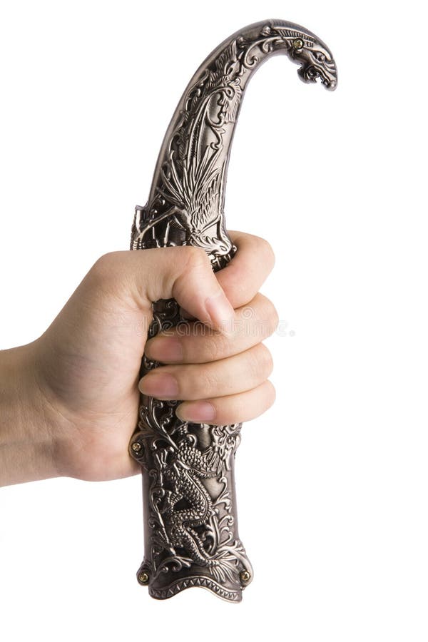 Hand holding dagger stock photo. Image of metal, grip - 7641354