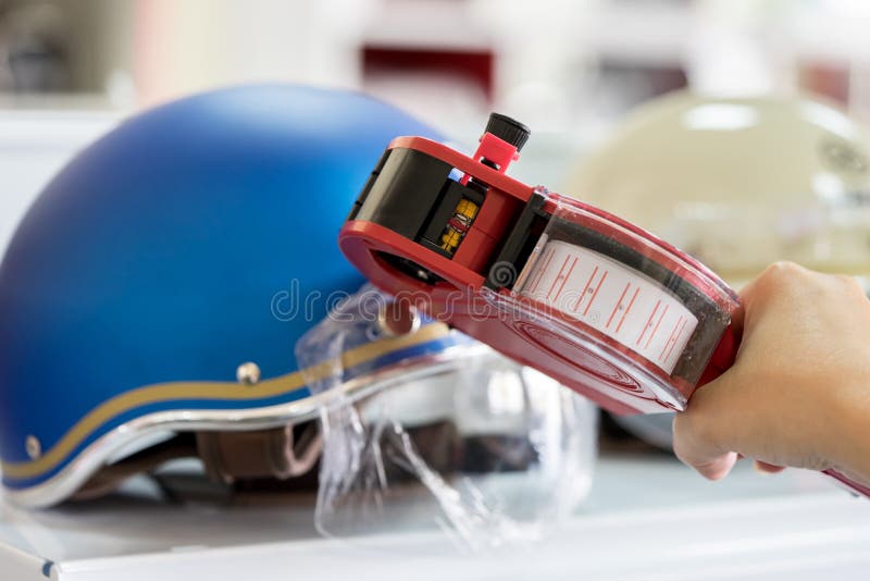 Hand Holding Shop Pricing Gun Stock Image - Image of concept, equipment ...