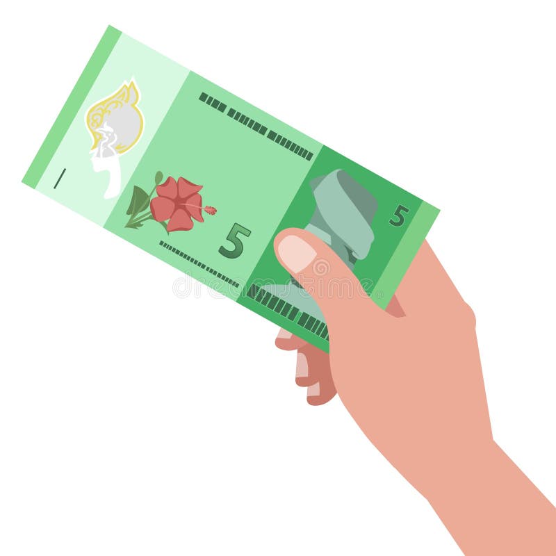 Hand Holding RM5, Malaysia Banknotes, Ringgit Malaysia Currency ...