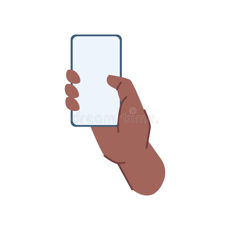 Hand Holding and Showing Smartphone Stock Vector - Illustration of ...