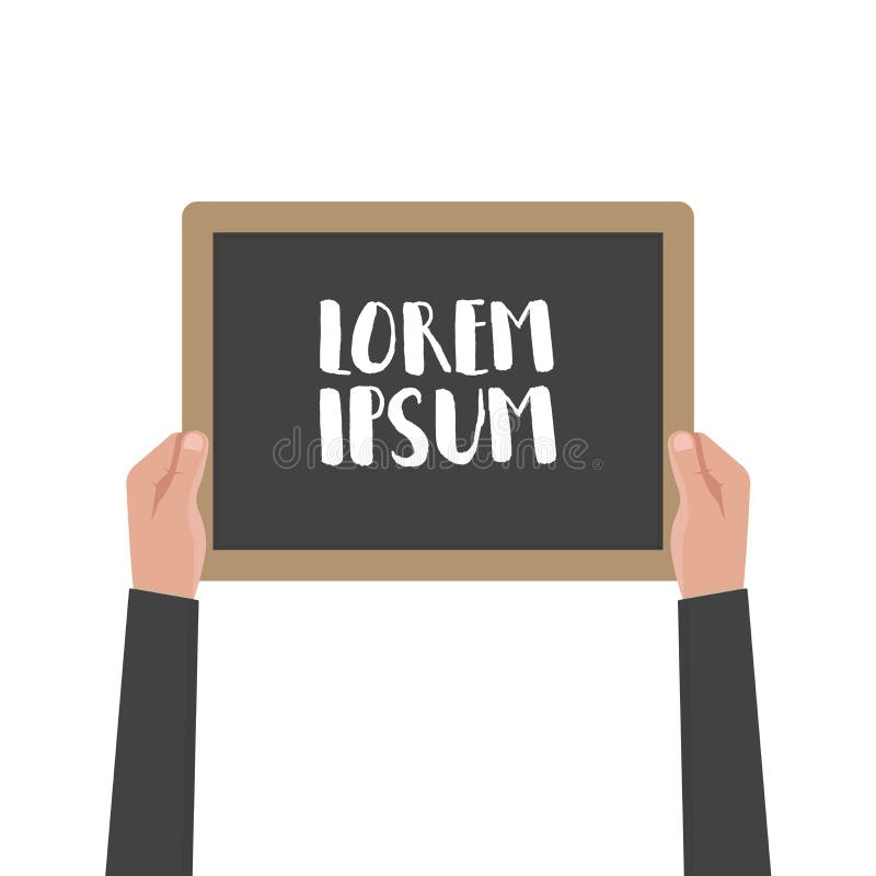 Hand Holding Sign Board Illustration. Stock Illustration - Illustration ...