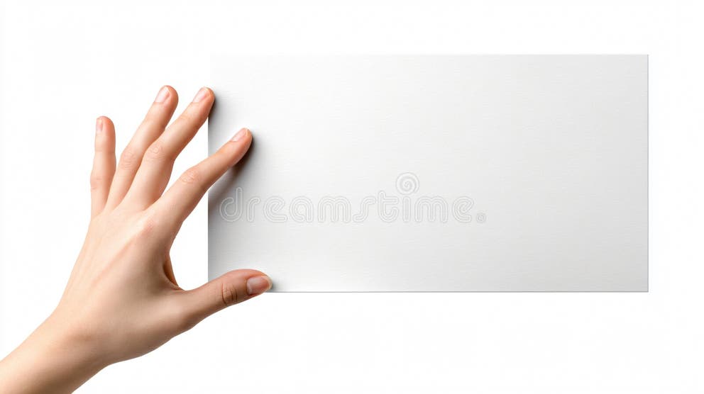Hand Holding Sign Board on White Background - Professional Isolated ...