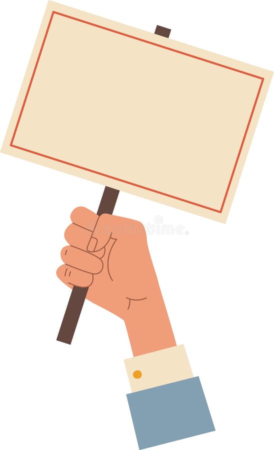 Hand Holding Sign stock vector. Illustration of isolated - 330638600