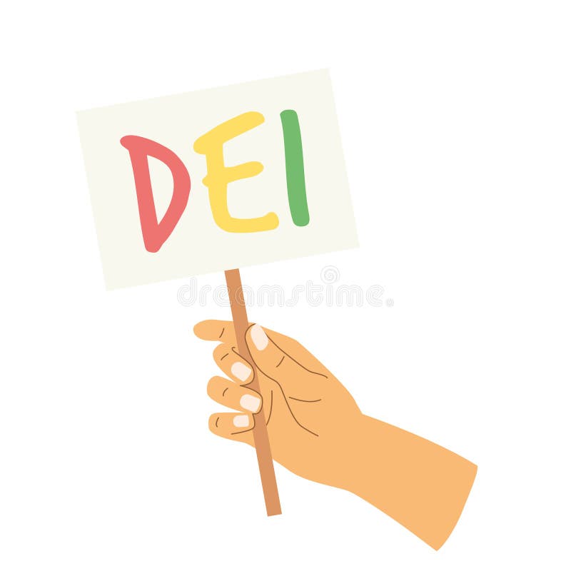 Hand Holding Signboard with DEI Acronym (Diversity Equity Inclusion ...