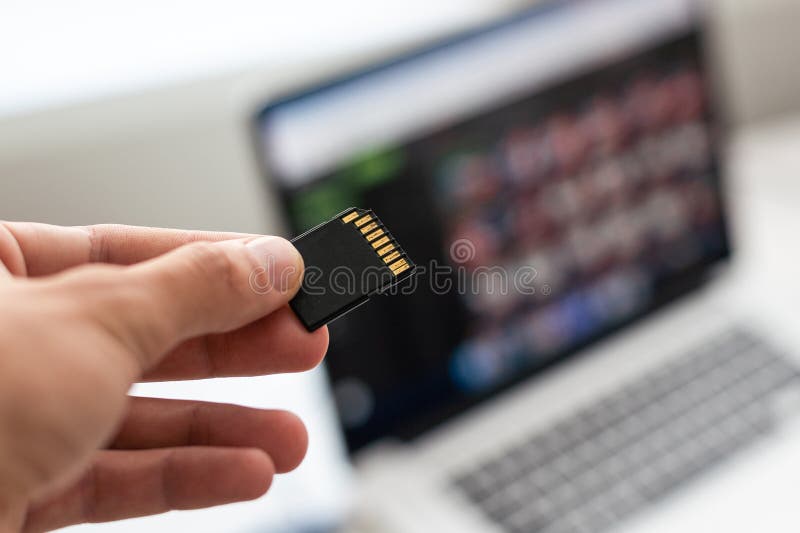 Hand Holding Sim Card, Micro Sd Chip Stock Image - Image of phone, dark ...