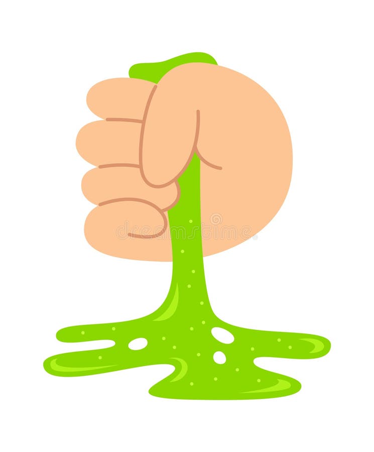 Hand Holding Slime stock vector. Illustration of happy - 278249765