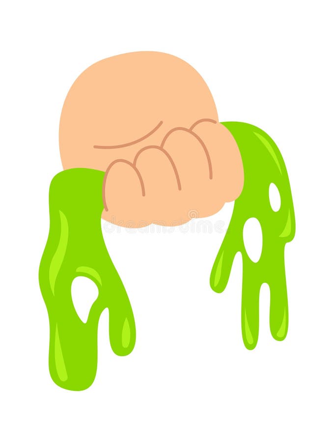 Hand Holding Slime stock vector. Illustration of experiment - 278249867