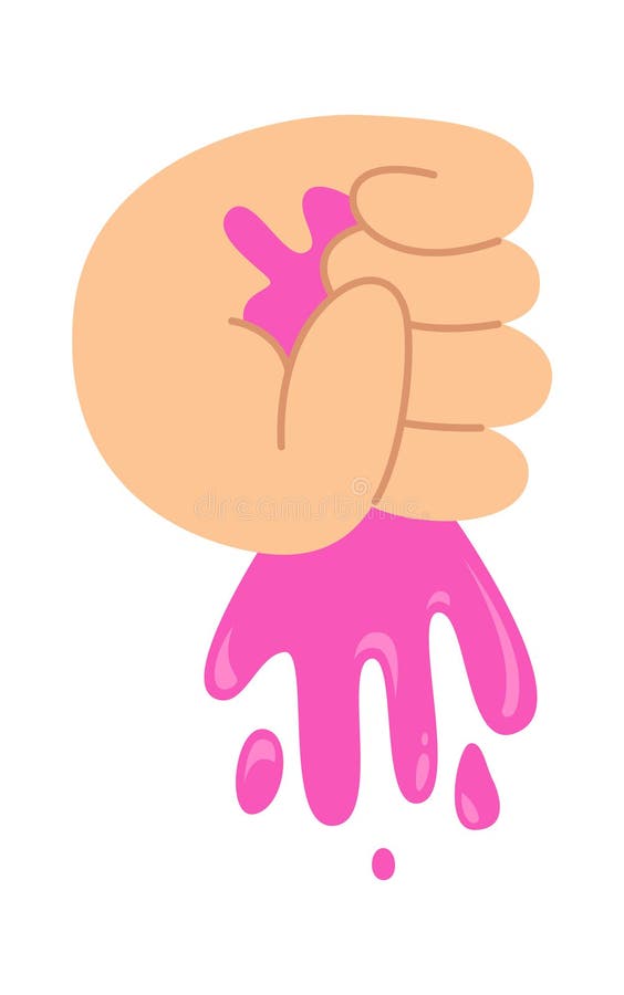 Hand Holding Slime stock vector. Illustration of playing - 278249973