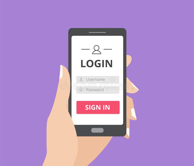 User Login Mobile Stock Illustrations – 12,450 User Login Mobile Stock ...
