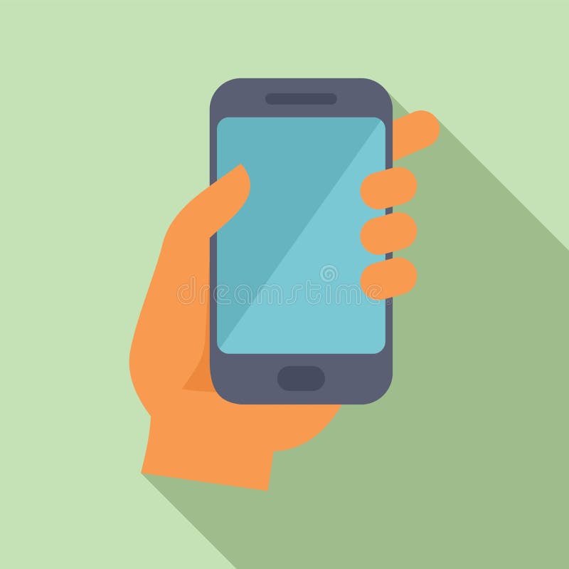 Hand Holding Smartphone with App Stock Vector - Illustration of ...