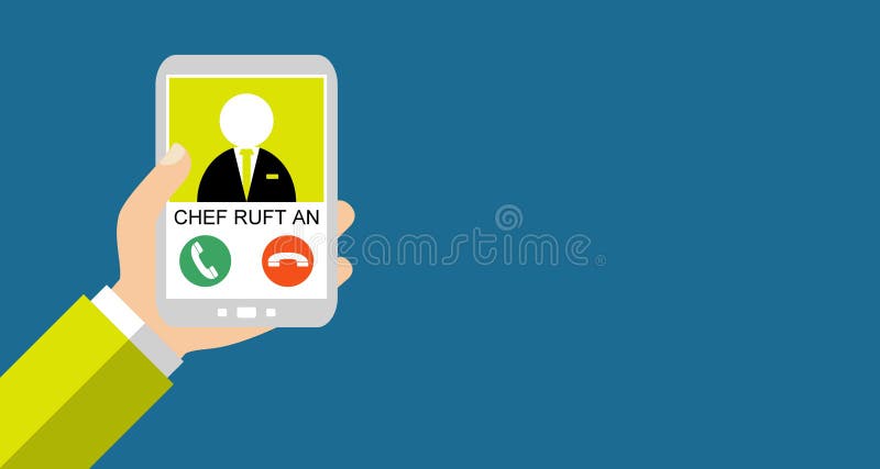 Boss Incoming Call To Reprimanding Stock Vector - Illustration of ...