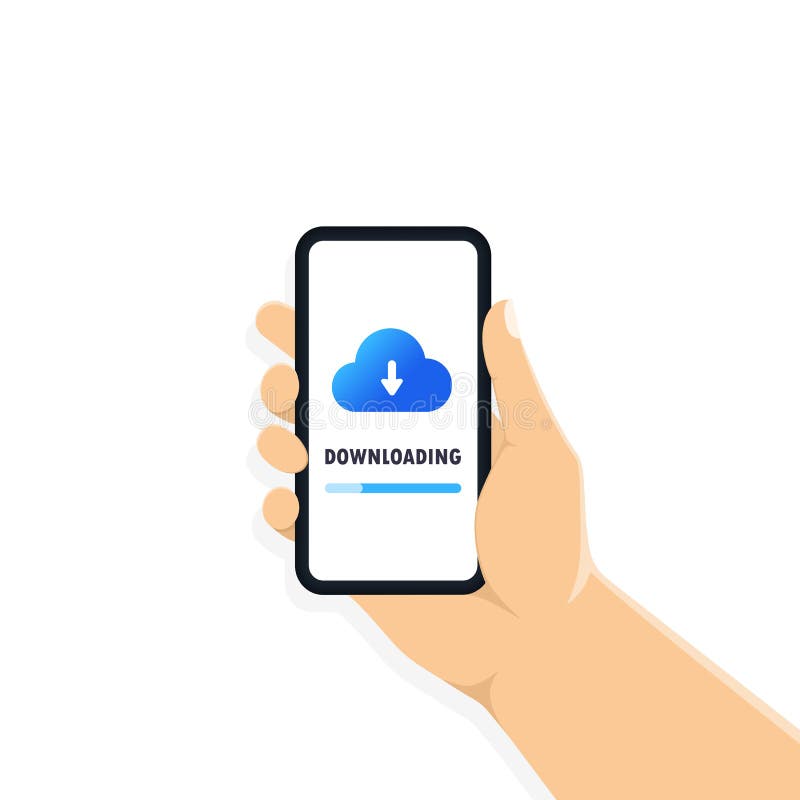 Downloading Information stock illustration. Illustration of pouring ...