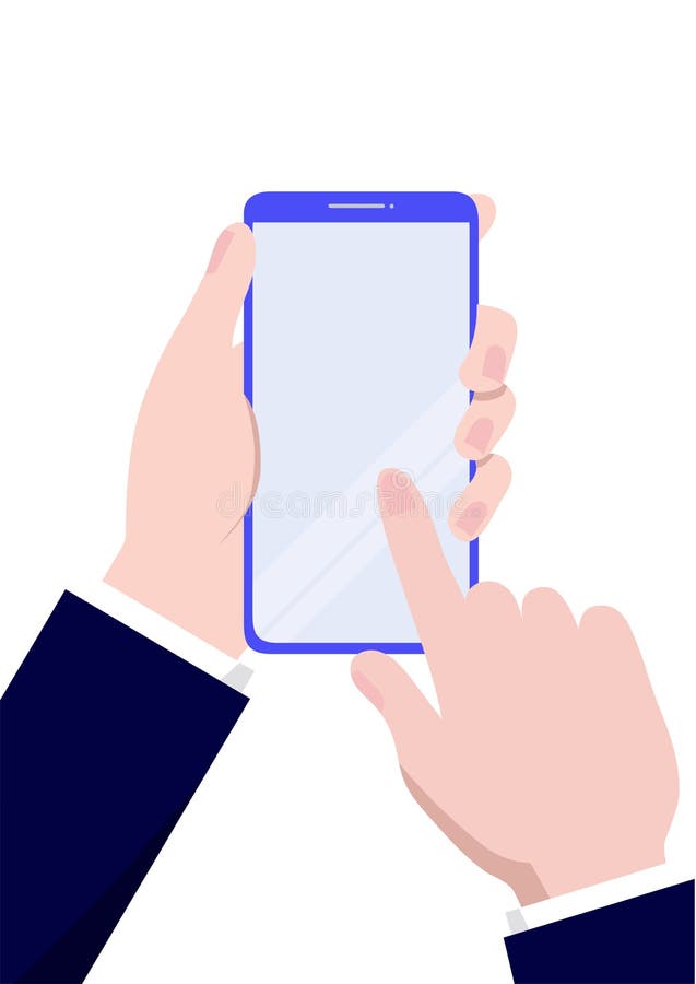 Hand Holding a Smartphone Concept. Vector Illustration Stock Vector ...