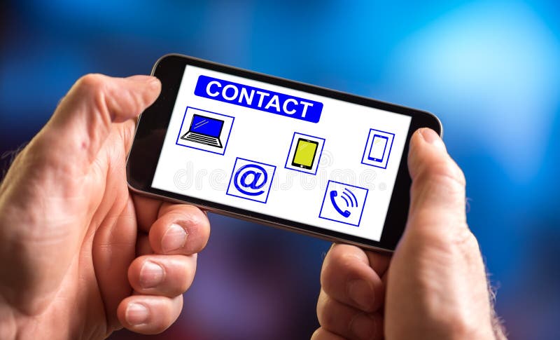 Contact Concept on a Smartphone Stock Photo - Image of consulting ...