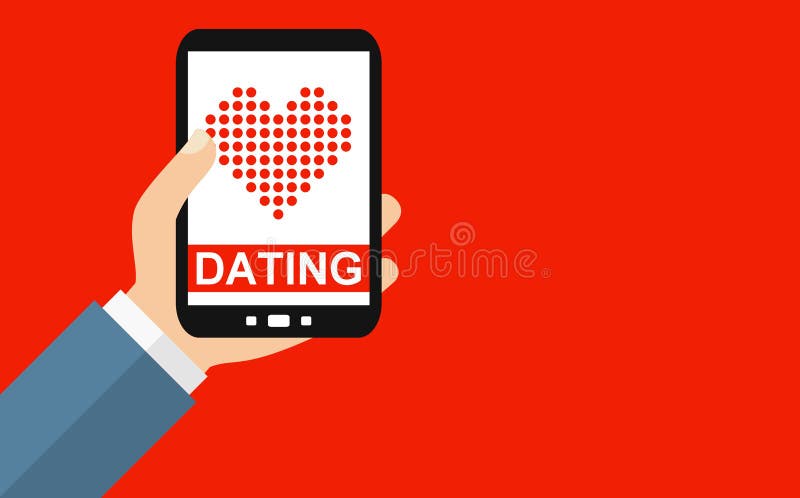 Smartphone: Dating - Flat Design Stock Illustration - Illustration of ...