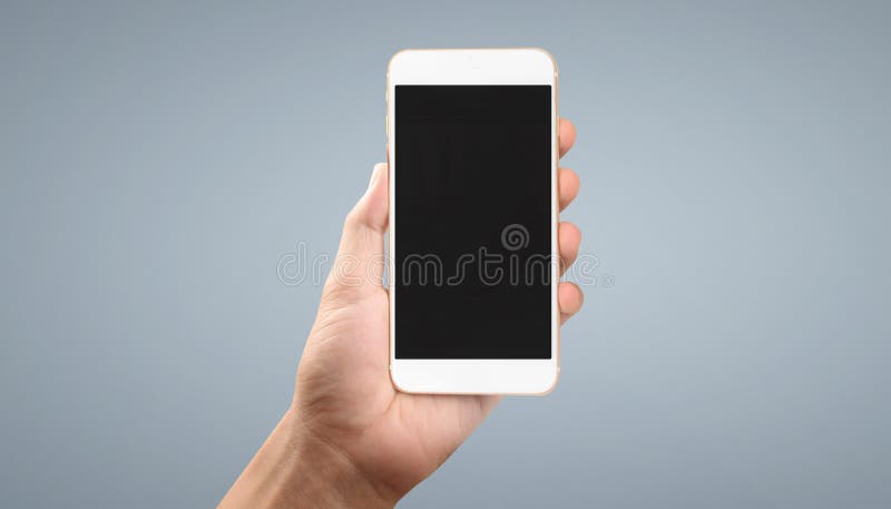 Hand Holding Smartphone Device Stock Photo - Image of hold, modern ...