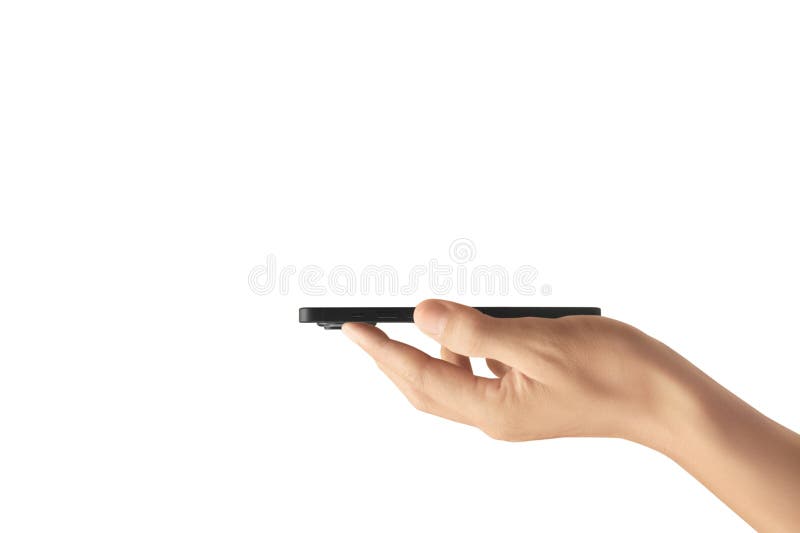 Hand Holding Smartphone Device and Touching Screen Stock Image - Image ...