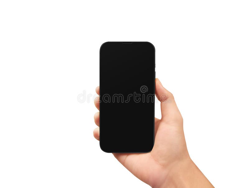 Hand Holding Smartphone Device and Touching Screen Stock Photo - Image ...