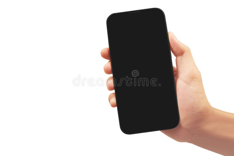 Hand Holding Smartphone Device and Touching Screen Stock Image - Image ...