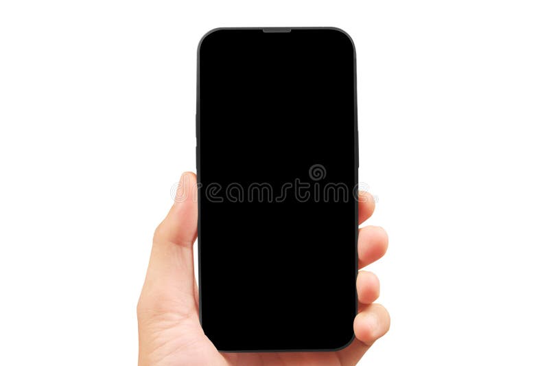 Hand Holding Smartphone Device and Touching Screen Stock Image - Image ...