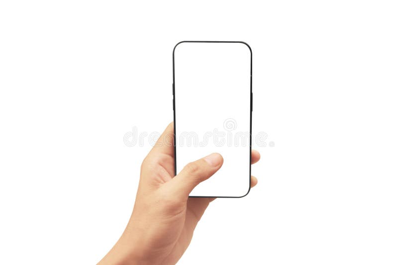 Hand Holding Smartphone Device and Touching Screen Stock Image - Image ...