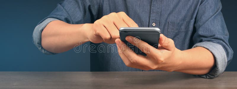 Hand Holding Smartphone Device Touching Screen Stock Image - Image of ...