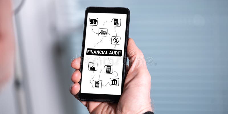 Financial Audit Concept on a Smartphone Stock Image - Image of research ...