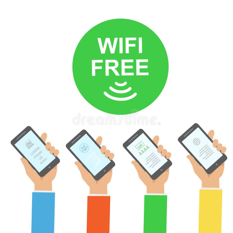 Wifi Wireless Wlan Internet Signal Flat Icon for Apps or Websites Stock ... Wifi Wireless Wlan Internet Signal Flat Icon for Apps or Websites Stock ...