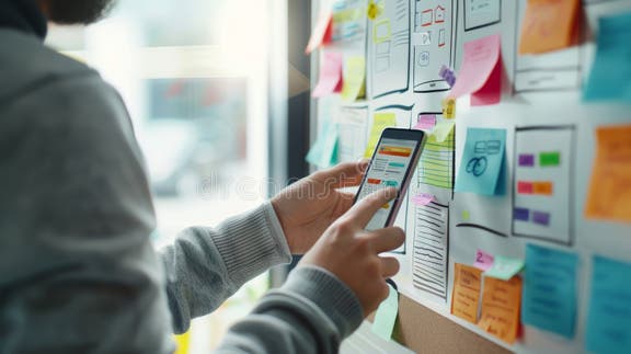 The Smartphone and Sticky Notes. AI Generated Stock Image - Image of ...