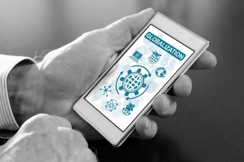 Globalization Concept on a Smartphone Stock Photo - Image of concept ...