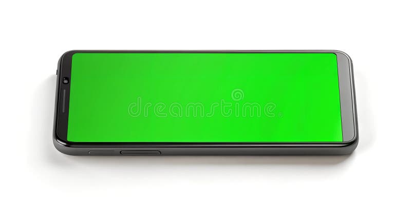 Hand Holding Smartphone with Green Screen for App Display Stock ...