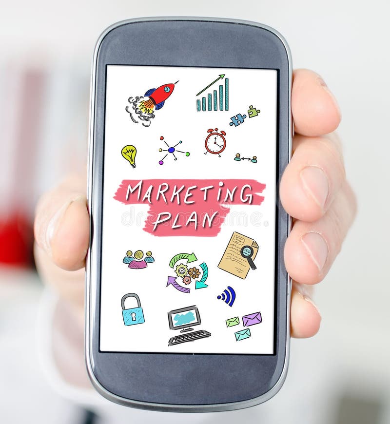 Marketing Plan Concept on a Smartphone Stock Photo - Image of showing ...