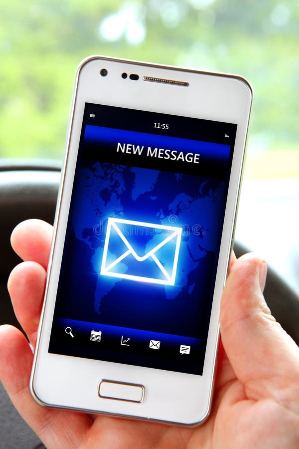 Smartphone And Message Icons Stock Photo - Image of internet, whatsapp ...