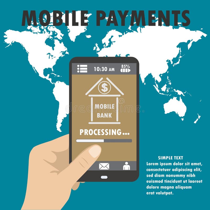 Hand Holding Smartphone with Mobile Banking Icon on the Screen Stock ...