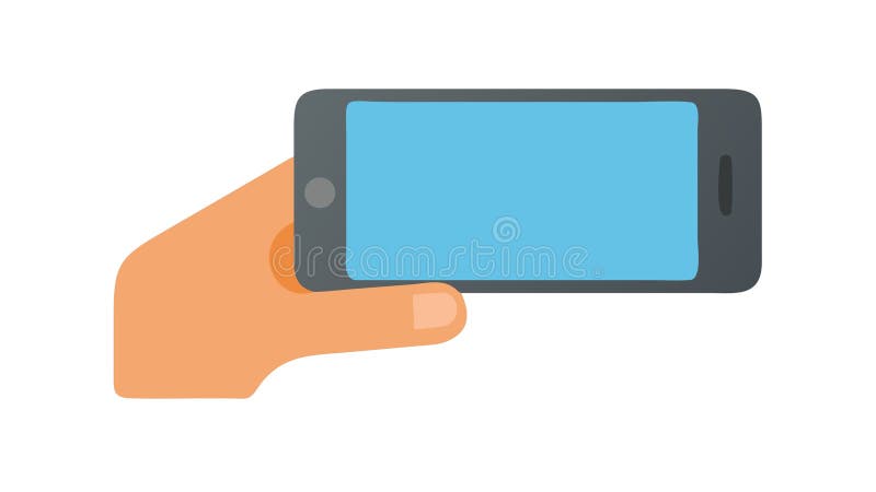 Hand Holding Smartphone Mobile Device Icon, Communication, Vector ...