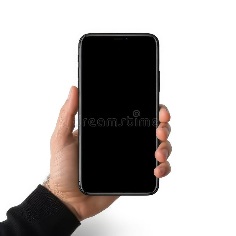 Hand Holding Smartphone Mockup Template Mobile Phone Vertical Device ...