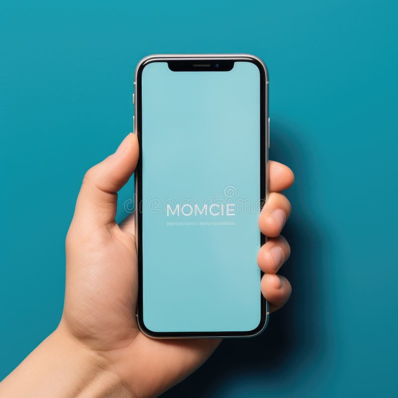 Hand Holding Smartphone Mockup Template Mobile Phone Vertical Device ...